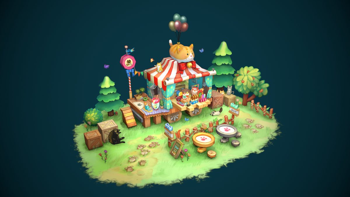 Creating a 2.5D Hand-Painted Cat Shop | Marmoset Toolbag