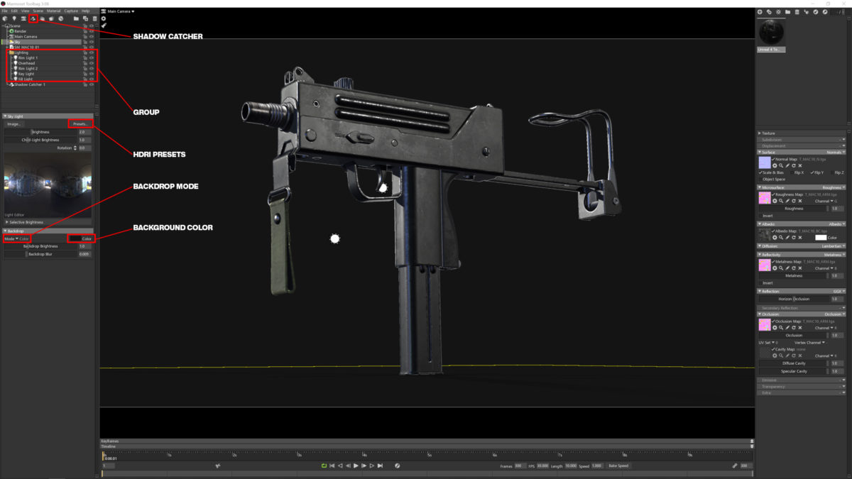 Lighting and Rendering Guns in Toolbag | Marmoset